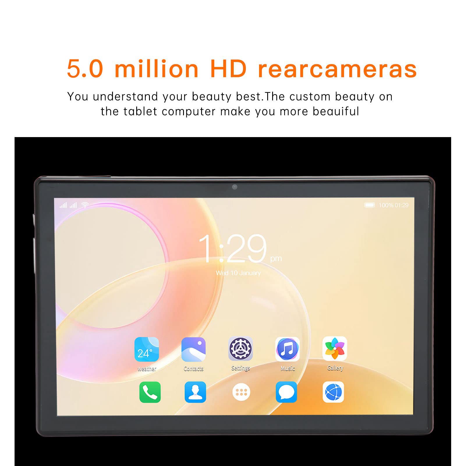 Estink 10 Inch Tablet, IPS LCD Screen, 1960x1080 Resolution, Octa Core CPU, 6GB RAM 256GB ROM, 13 Megapixel Camera, Dual SIM Dual Standby, Can Be Used for Home Study Office