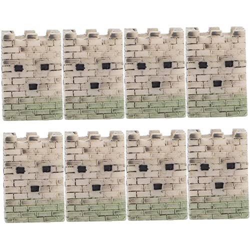 jojofuny 40 pcs Figurines Resin Garden Small City Model Square Wall Tank Plant Fish Mini Ornament Fairy Hideaway Aquarium Pot Great Bonsai Statue Miniature Decoration Antique Decor