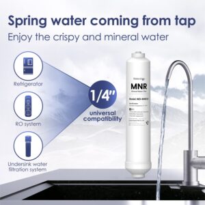 Waterdrop G3P800 Reverse Osmosis System with WD-MNR35 Mineral Filter and WD-G3-2CFCB Filter, 800 GPD Fast Flow, NSF/ANSI 42 & 58 & 372 Certified, 3:1 Pure to Drain