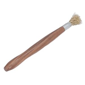 bonsai tool, ergonomic design wearable bonsai steel brush professional wood handle safe for lawn for garden