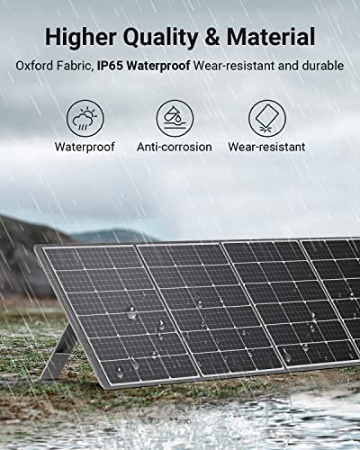 AFERIY Protable Solar Panels 200 Watt for Solar Generator with Kickstand, Foldable Mono Cell Solar Charger with USB DC Outputs for Phones Camera, (AF-S200)