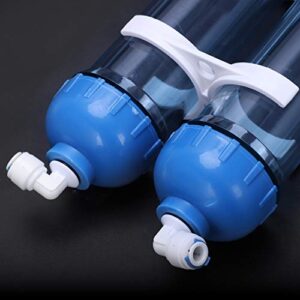 Jteyult Water Filter 2Pcs T33 Housing Diy T33 Shell Filter 4Pcs Fittings Water Purifier For Reverse Osmosis System