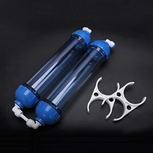 Jteyult Water Filter 2Pcs T33 Housing Diy T33 Shell Filter 4Pcs Fittings Water Purifier For Reverse Osmosis System