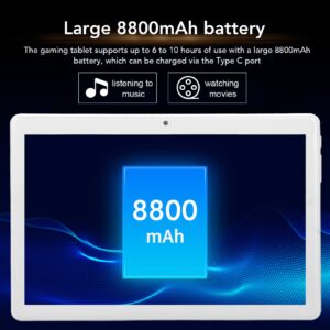 ASHATA M30 Pro 10 inch Tablet for Android 10, 6GB RAM 128GB ROM, 8MP 16MP Camera, 10 Cores, 2.4G 5G WiFi, Anti Blue Light, Talkable Tablet for Kids, 8800mAh, Gold