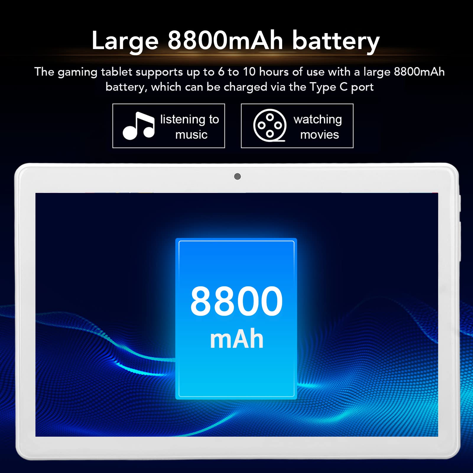 ASHATA M30 Pro 10 inch Tablet for Android 10, 6GB RAM 128GB ROM, 8MP 16MP Camera, 10 Cores, 2.4G 5G WiFi, Anti Blue Light, Talkable Tablet for Kids, 8800mAh, Gold