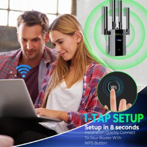 2024 Fastest WiFi Extender Signal Booster The Longest Range up to 9995sq.ft, Internet Superboost Booster for Home, Wireless Internet Repeater and Signal Amplifier, 4X Faster Access Point,1-Tap Setup