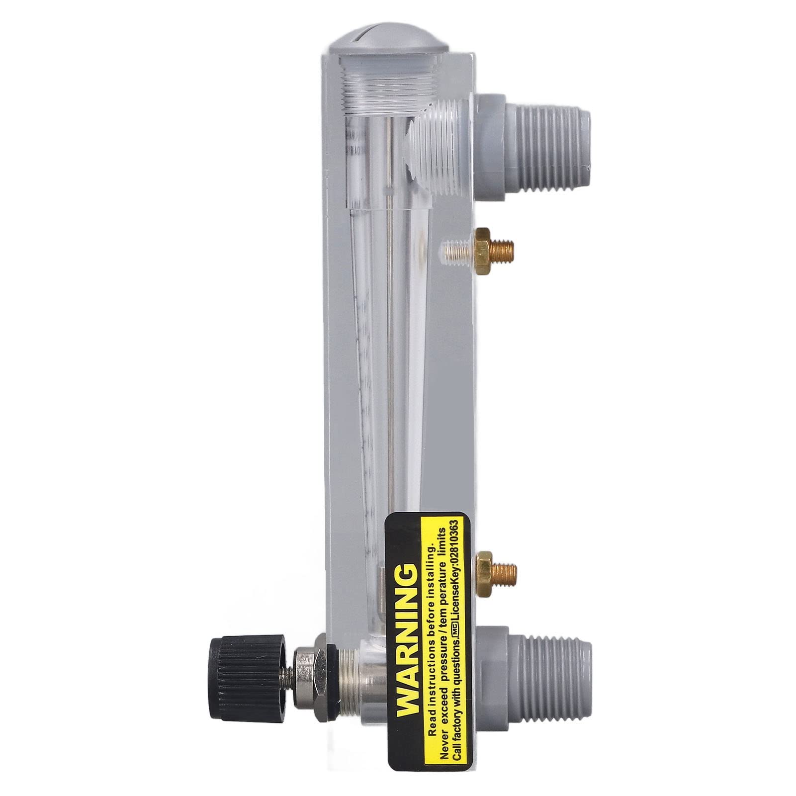 Turbine Flow Meter Flowmeter, Acrylic Transparent Liquid Flowmeter Panel, Counter Oil Fuel Flowmeter, Adjustable Fluid Flow Meter for Measure Kerosene Gasoline, 0.5-5GPM