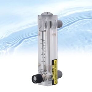 Turbine Flow Meter Flowmeter, Acrylic Transparent Liquid Flowmeter Panel, Counter Oil Fuel Flowmeter, Adjustable Fluid Flow Meter for Measure Kerosene Gasoline, 0.5-5GPM