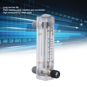 Turbine Flow Meter Flowmeter, Acrylic Transparent Liquid Flowmeter Panel, Counter Oil Fuel Flowmeter, Adjustable Fluid Flow Meter for Measure Kerosene Gasoline, 0.5-5GPM