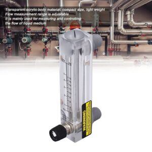 Turbine Flow Meter Flowmeter, Acrylic Transparent Liquid Flowmeter Panel, Counter Oil Fuel Flowmeter, Adjustable Fluid Flow Meter for Measure Kerosene Gasoline, 0.5-5GPM