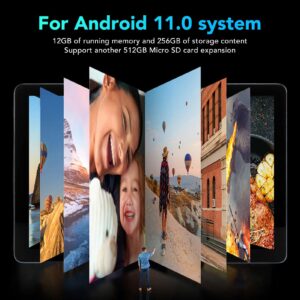 10.1in Tablet Android 11 Tablet, 4G LTE Calling Tablet, Octa Core Processor, 12GB RAM 256GB ROM, IPS HD Touch Screen, 2.4/5G WiFi, BT5.0, 20MP Camera, 8000mAh Battery