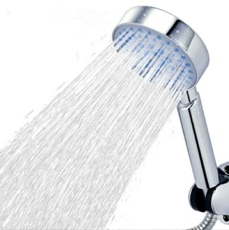 BIENKA Five Function Shower Head with Chrome Silica Gel Holes Water Saving Rainfall Showerhead Handheld Spray Nozzle Water Can