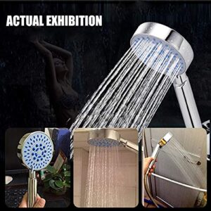 BIENKA Five Function Shower Head with Chrome Silica Gel Holes Water Saving Rainfall Showerhead Handheld Spray Nozzle Water Can