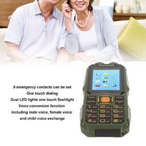 Seniors Cell Phone, 2G GSM Unlocked Mobile Basic Phone for Elderly Kids, with SOS Button Calling, Big Buttons, Loud Volume, LED Flashlight, Dual SIM Card, 2.4in 3000mAh Battery (Green)