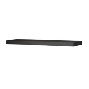 wood shelving grande black straight shelf 48 in.