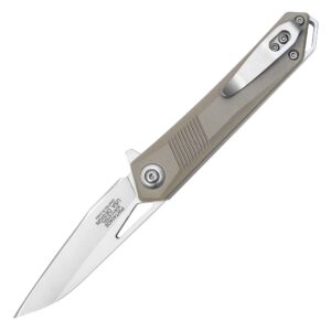 Buckshot Knives 7" Overall Spring Assisted Survival Folding Pocket Knife With Stainless Steel And Nylon Fiber Handle (PWT404DE)