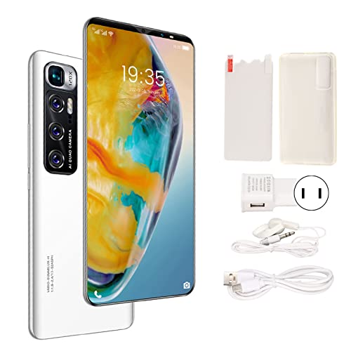 Unlocked Smartphone for Android 11.0-1920 X 1080 HD Touch Screen, 5.5 Inch Cell Phone with Octa Core Processor, 5G WiFi Dual Band, 5MP + 8MP, Long Lasting Battery, White