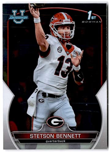 2022 Bowman Chrome University #39 Stetson Bennett Georgia Bulldogs Football