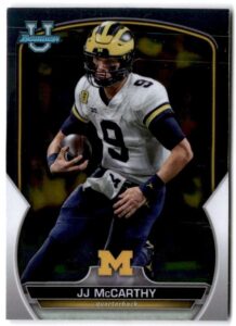 2022 bowman chrome university #48 jj mccarthy michigan wolverines football