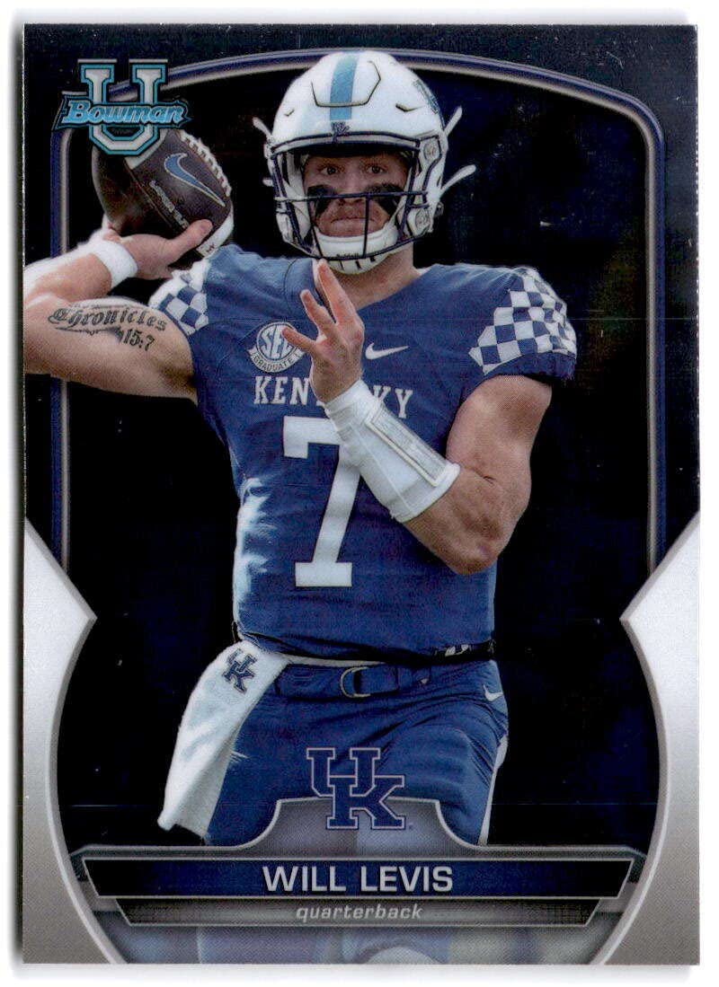 2022 Bowman Chrome University #5 Will Levis Kentucky Wildcats Football