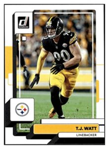 t.j. watt 2022 donruss #221 nm+-mt+ nfl football steelers