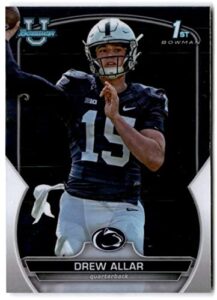 2022 bowman chrome university #59 drew allar penn state nittany lions football