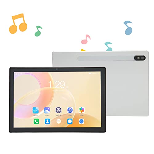 Rosvola Office Tablet, White 10 Inch Tablet 7000mAh 5G WiFi for Business (US Plug)