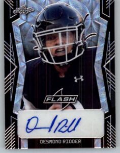 2022 leaf flash portrait autograph kaleidoscope black #pa-dr1 desmond ridder rc rookie auto autograph 6/7 cincinnati bea football trading card