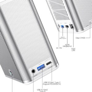 MINISFORUM MC560 Mini PC AMD Ryzen 5 5625U 6C/12T Office Desktop Computer, DDR4 32G RAM+512G PCIe SSD, HDMI/USB-C 4K@60Hz Output with QHD Camera, Dual Speaker and Dual Mic Micro PC