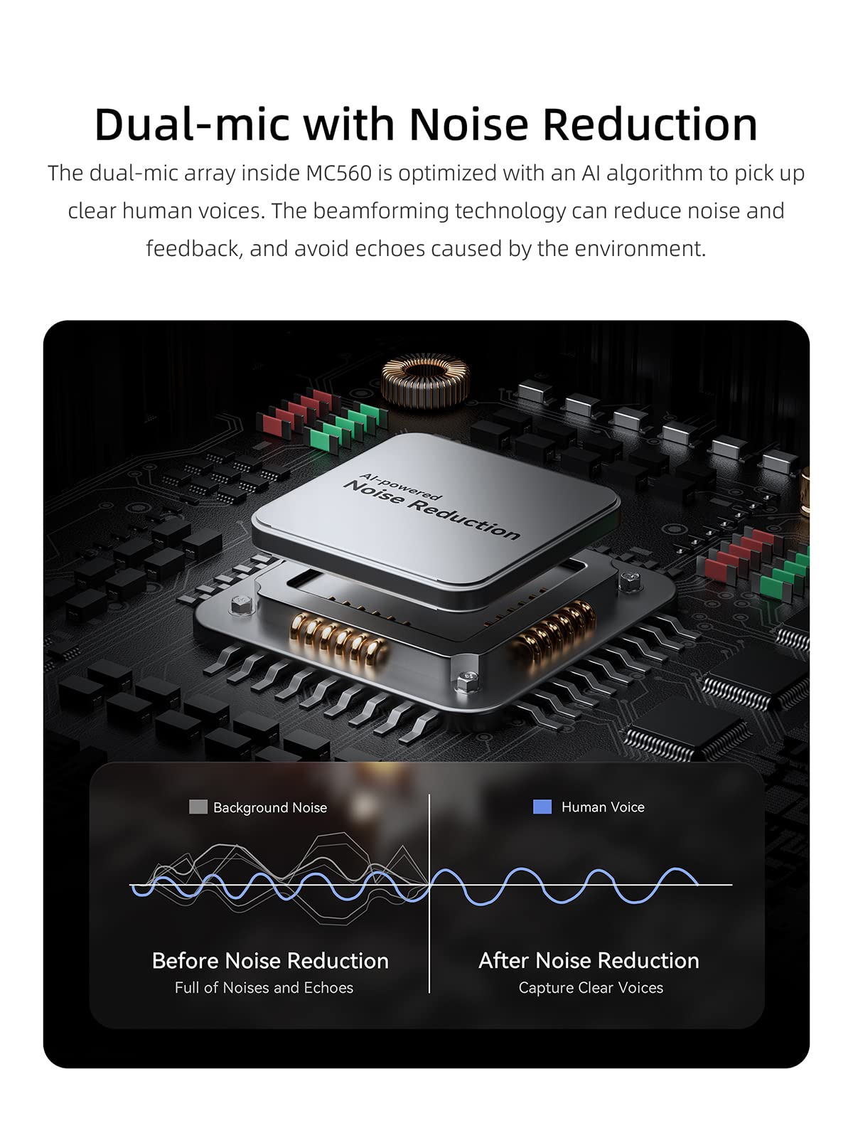 MINISFORUM MC560 Mini PC AMD Ryzen 5 5625U 6C/12T Office Desktop Computer, DDR4 32G RAM+512G PCIe SSD, HDMI/USB-C 4K@60Hz Output with QHD Camera, Dual Speaker and Dual Mic Micro PC