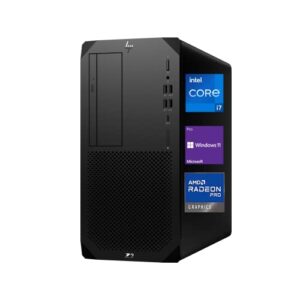 hp z2 g9 tower workstation, intel core i7-12700 processor, amd radeon pro w6600, 32gb ddr5 ram, 2tb pcie ssd, displayport, wired keyboard&mouse, windows 11 pro, black