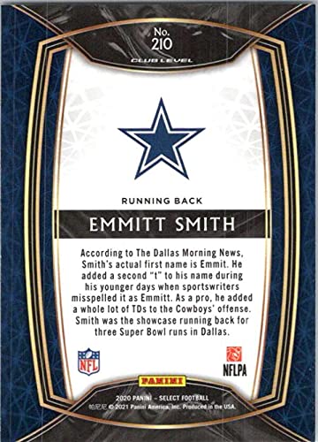 2020 Panini Select #210 Emmitt Smith Club Level NM-MT Dallas Cowboys Football Trading Card