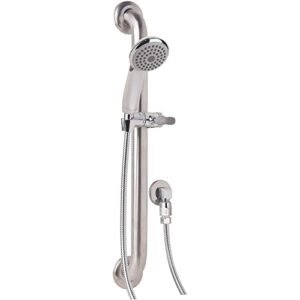 symmons t724 1-spray 3.34 in. wall mounted handheld showerhead with ada grab bar in chrome