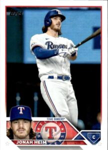 2023 topps #141 jonah heim nm-mt texas rangers baseball trading card mlb