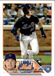 2023 topps #89 brett baty nm-mt rc rookie new york mets baseball trading card mlb