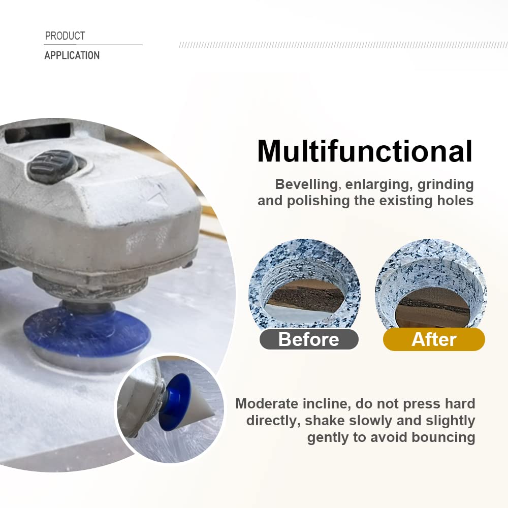 SHDIATOOL Diamond Drill Bits Hole Saw Kit for Porcelain Tile Ceramic Marble and 1pc Diamond Beveling Chamfer Bits