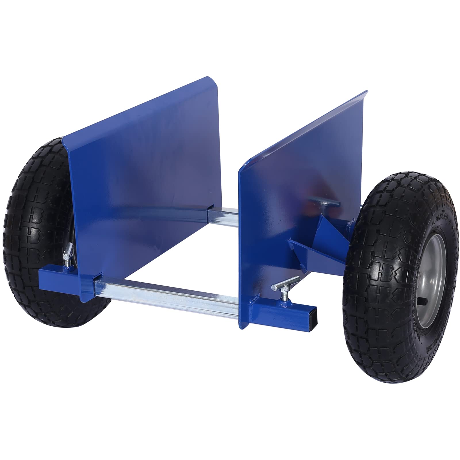 Heavy Duty Panel Dolly, Adjustable Door Dollys with Wheels, 2 10" Pneumatic Wheels 600LBS Load Bearing for Drywall Sheet Heavy Appliance & Material Handling All Terrain Moving Cart Panel Dolly - Blue