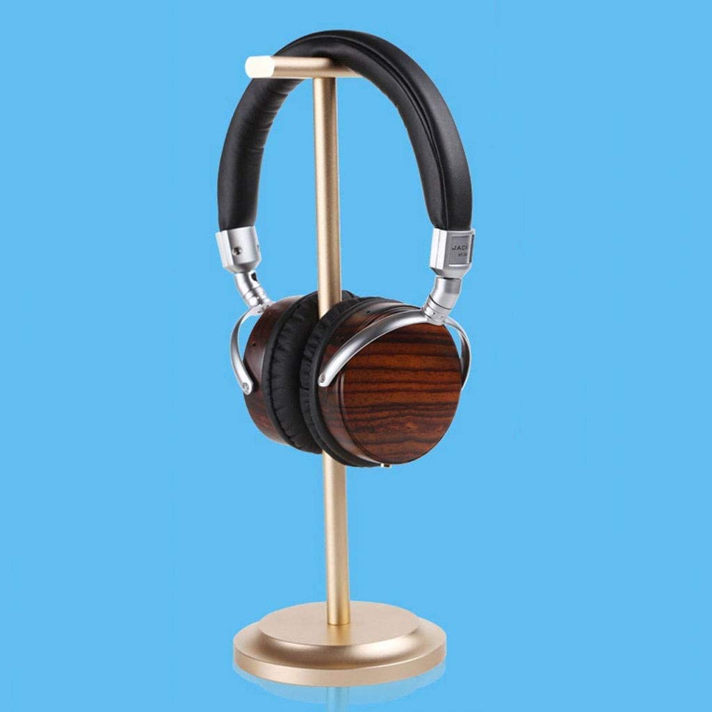 Headset Stand Headphone Stand Aluminum Alloy Headphone Stand Universal Gaming Headset Holder Earphone Holder Table Desk Display Rack Headset Stand Headset Holder Headphones Holder ( Color : Gold )