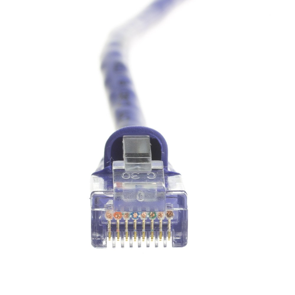 CABLYTIC (10 Pack Cat 6 Ethernet Cable 10 Feet Purple UTP Booted 10 FT Computer Network Cable, Internet Cable, Cat 6 Cable