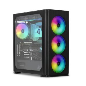 yeyian odachi gaming pc ryzen 9 7900x3d 5.70 ghz desktop computers, geforce rtx 4080 16 gb, 32gb ddr5 5600mhz, 1tb nvme 4 ssd,vr ready argb,850w power supply,win 11 home