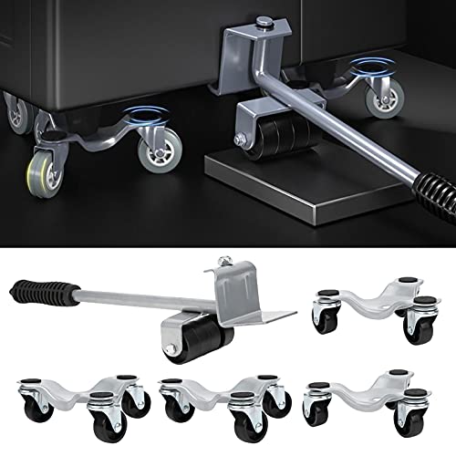 Heavy Duty Dolly,Deosdum Furniture Mover Furniture Transport Set Silver Lifter Moving Plate for Heavy Objects Bearing 400Kg Furniture Moving Wheels