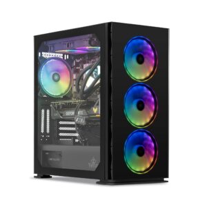 yeyian odachi gaming desktop computer, amd ryzen 9 7900x3d, amd rx7900 xtx, 32gb ddr5 6000mhz ram, 1tb nvme ssd, liquid cooler vr ready gaming pc, 850w psu, usb-c 3.2, wifi, win 11 home