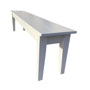 White Tapered Bench (54 inches)