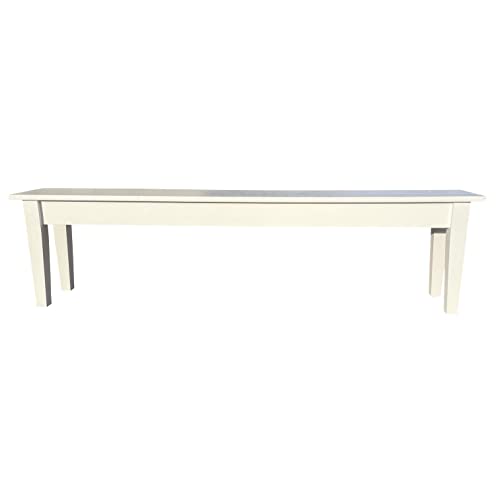 White Tapered Bench (54 inches)