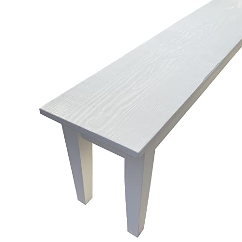 White Tapered Bench (54 inches)