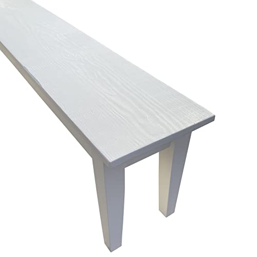 White Tapered Bench (54 inches)