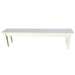 White Tapered Bench (54 inches)