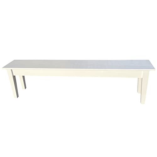 White Tapered Bench (54 inches)