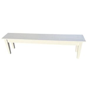 White Tapered Bench (54 inches)