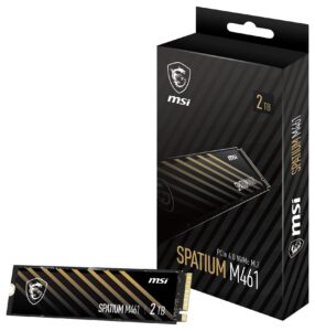 msi spatium m461 pcie 4.0 nvme m.2 2tb internal ssd pcie gen4 nvme (spatium m461 pcie 4.0 nvme m.2 2tb)